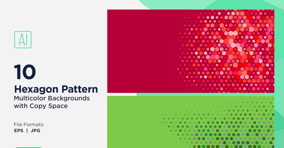 Colorful Hexagon of Various Sizes Versatile Pattern Background 1111