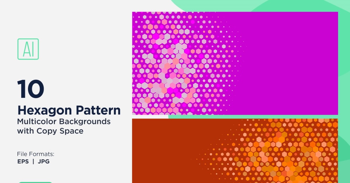 Colorful Hexagon of Various Sizes Versatile Pattern Background 1137