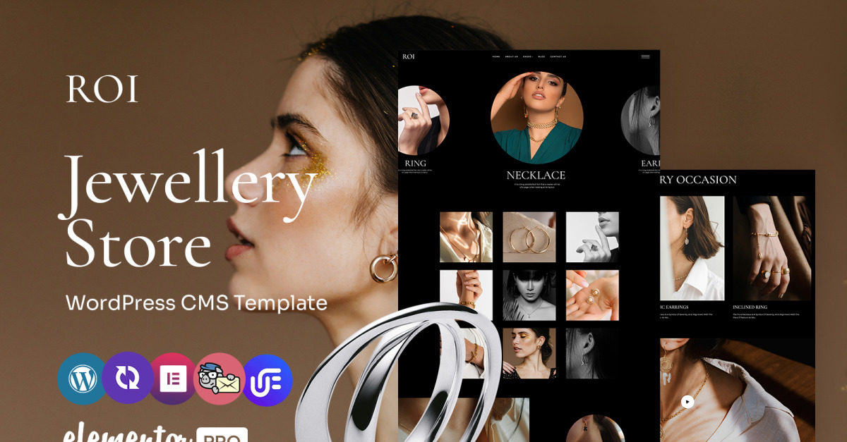 Roi - Tema multipropósito de WordPress Elementor para tienda de diseño de joyas