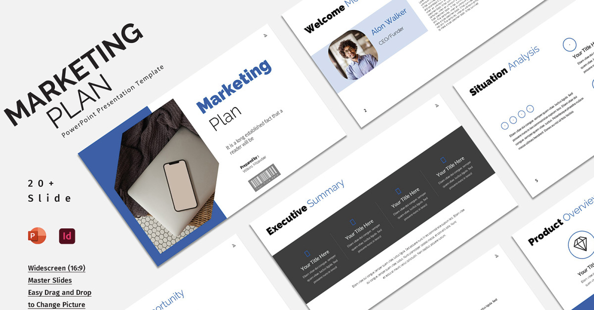 营销 PowerPoint 演示文稿 #449636 - TemplateMonster