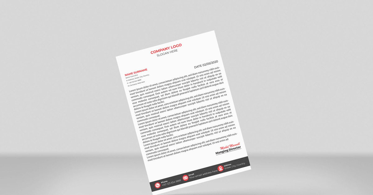 Modern corporate New letterhead template Design