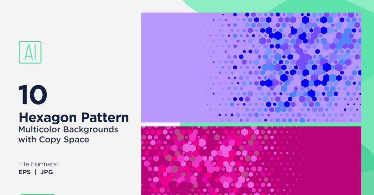Colorful Hexagon of Various Sizes Versatile Pattern Background 1237