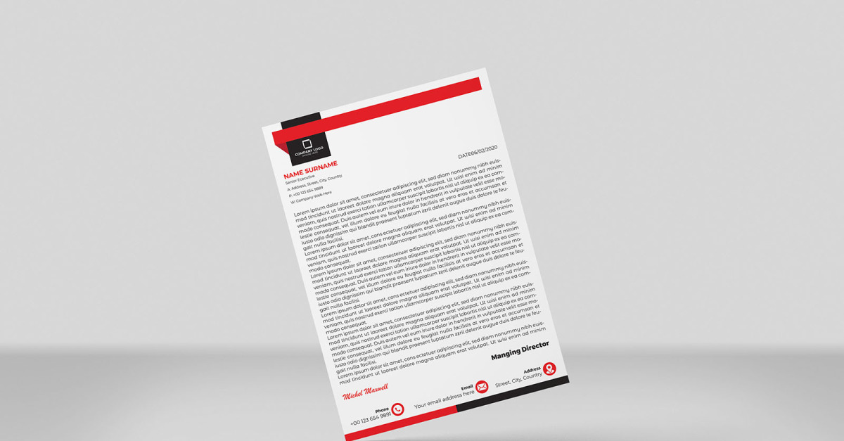 Corporate New letterhead template Design - TemplateMonster