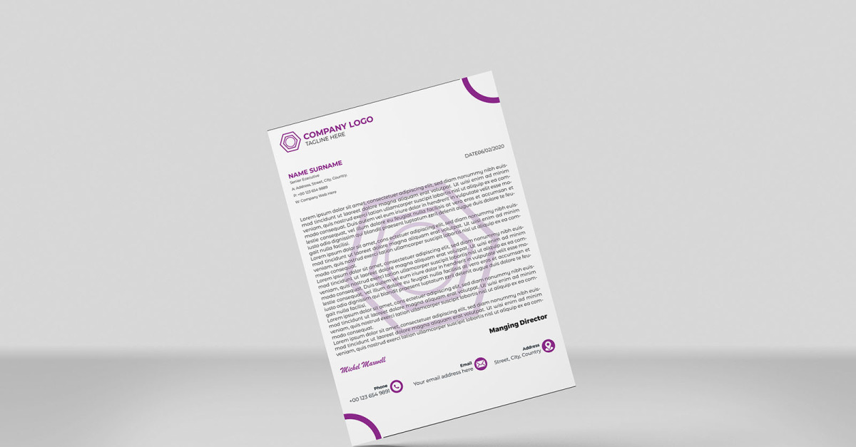 Unique Letterhead, Creative Letterhead Design for Business and Multipurpose