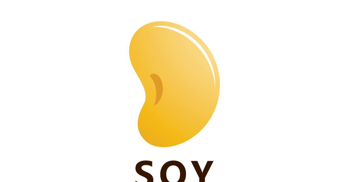 Soybean Logo vector template design. Healthy Food simple vector ...