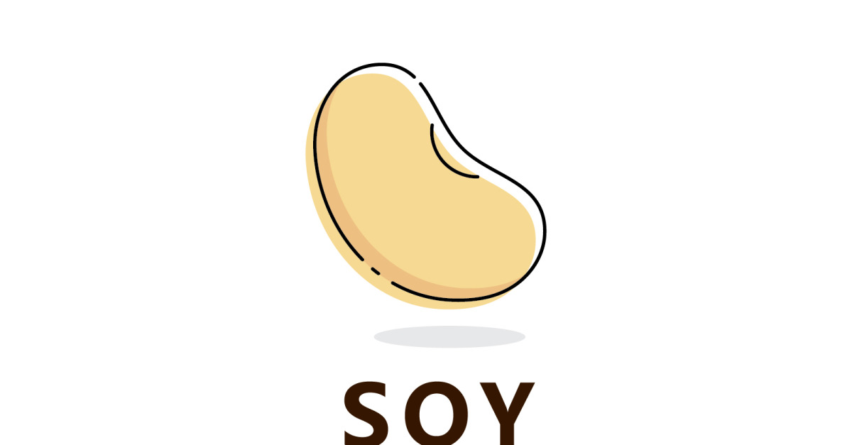 Soybean Logo vector template design. Healthy Food simple vector ...
