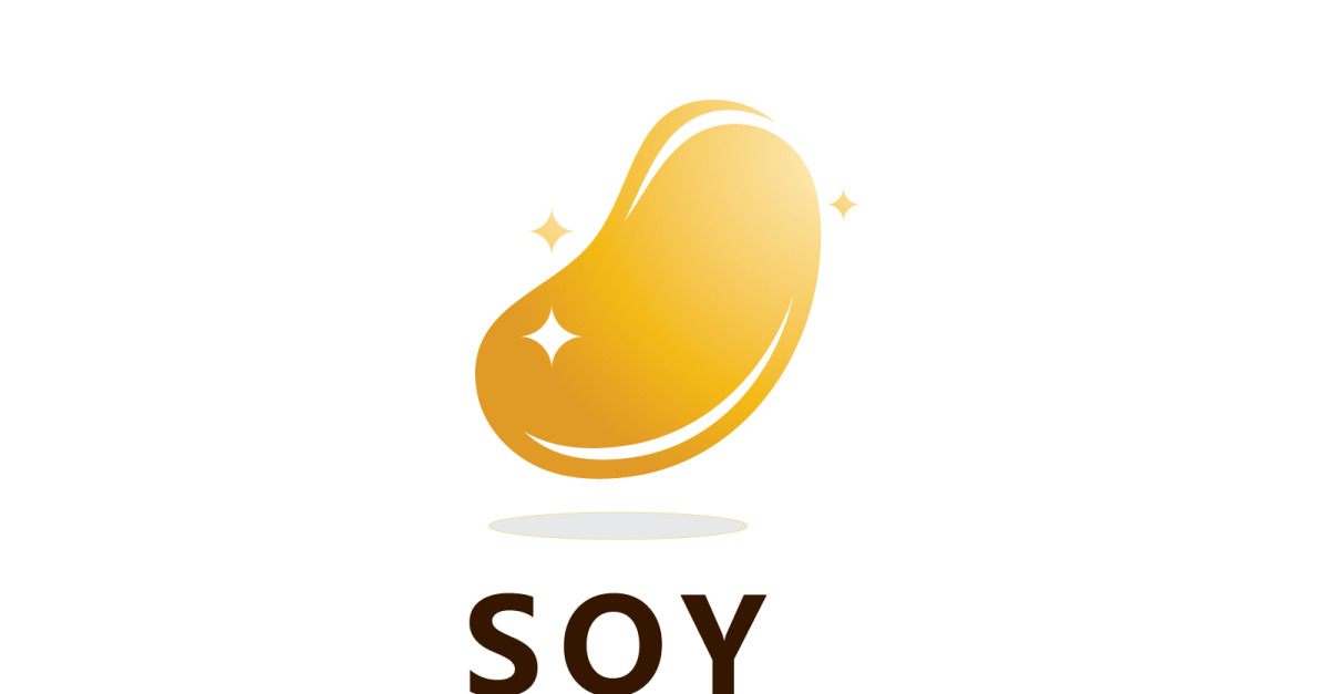 Soybean Logo vector template design. Healthy Food simple vector ...