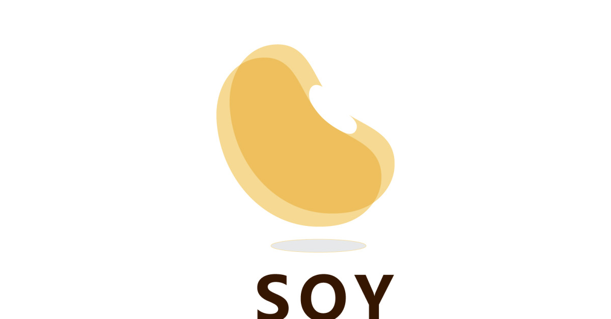 Soybean Logo vector template design. Healthy Food simple vector ...