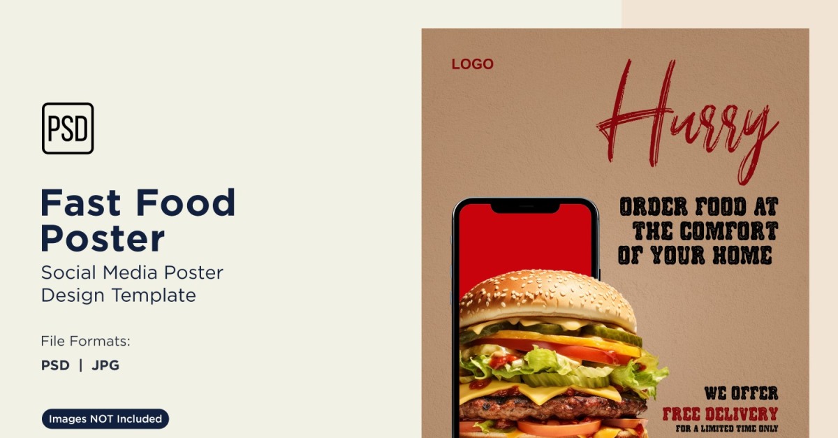 Fast Food Social Media Post Poster Design Template 87