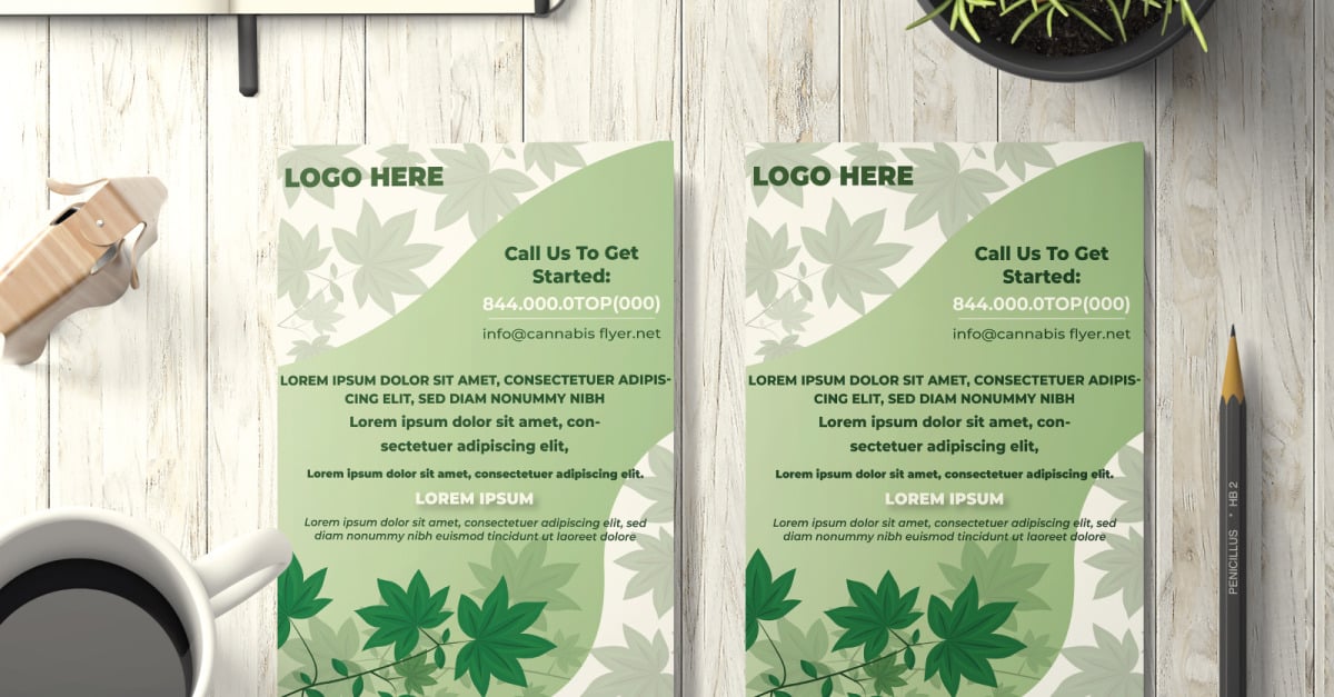 Cannabis Product Sale Flyer Template - TemplateMonster