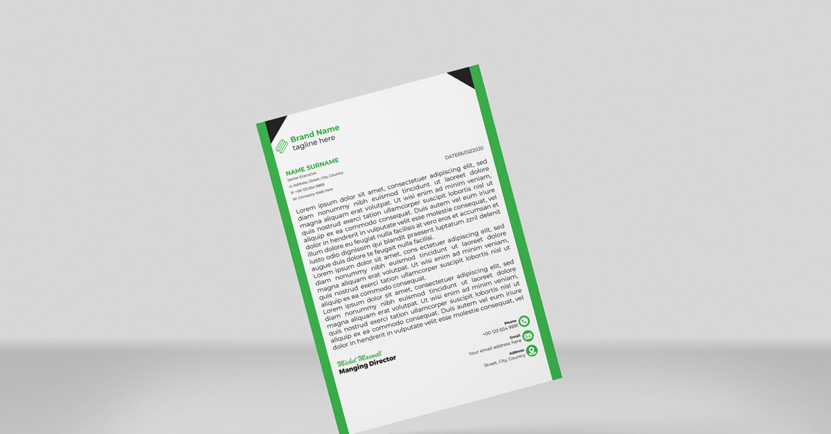 Diseño de plantilla de identidad corporativa con membrete creativo en ...