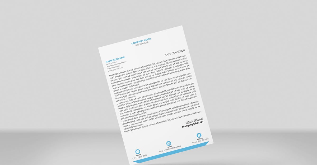 Cyan Colors Creative Letterhead Corporate Letterhead Identity Template ...