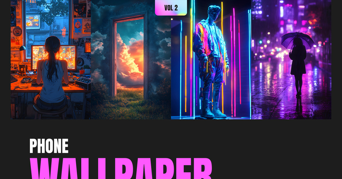 200 AI Generated Phone Wallpaper Vol 02 - TemplateMonster