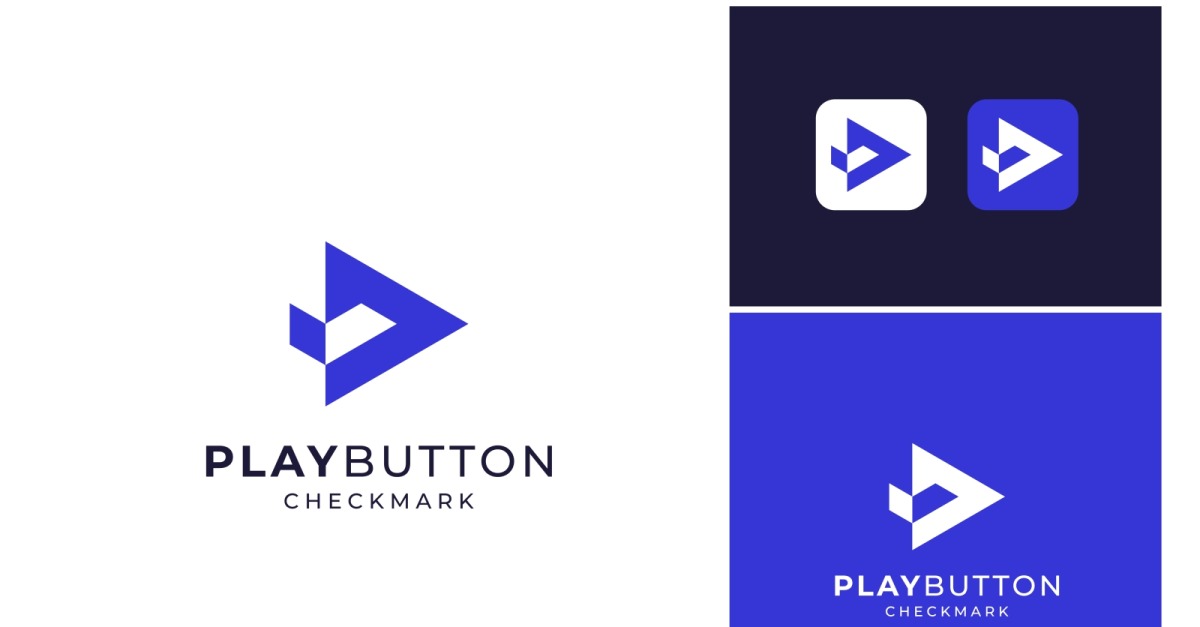 Oynat Düğmesi Onay İşareti Logosu #451593 - TemplateMonster