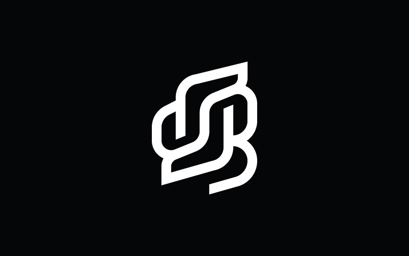 Vorlage für das Design des Monogramm-Logos mit dem Buchstaben SK