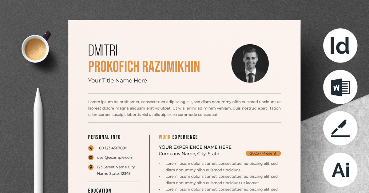 Simple & Stylish Resume Template - TemplateMonster