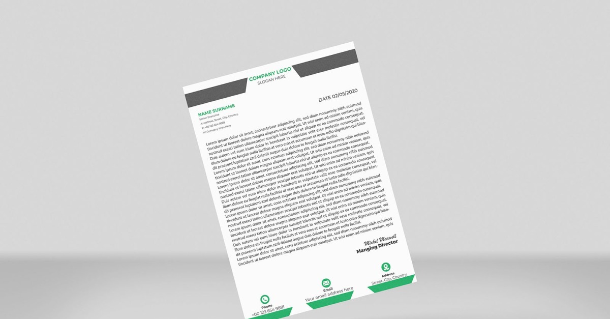 Creative Letterhead Colors Corporate Letterhead Identity Template ...