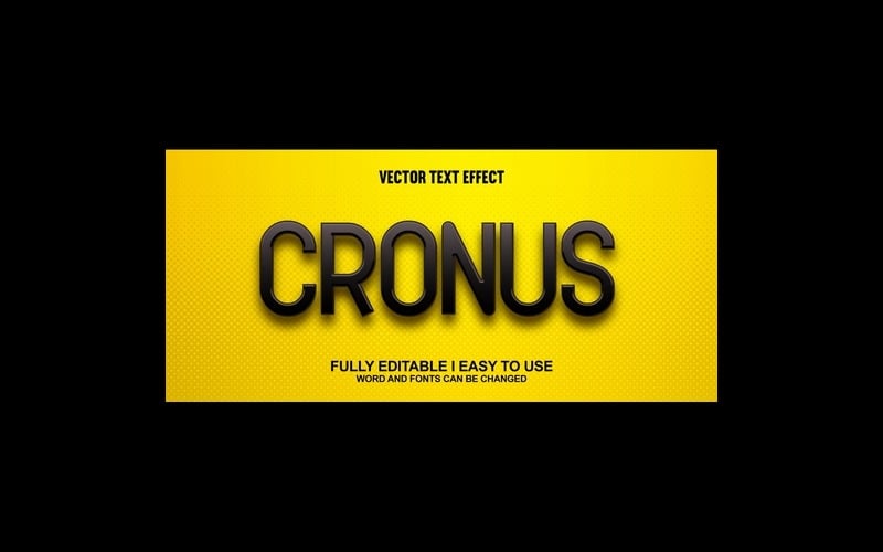 Cronus Fully Editable Vector 3D Text Effect - TemplateMonster