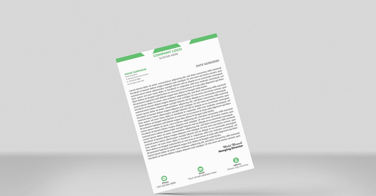 Diseño de plantilla de identidad con membrete en estilo minimalista ...