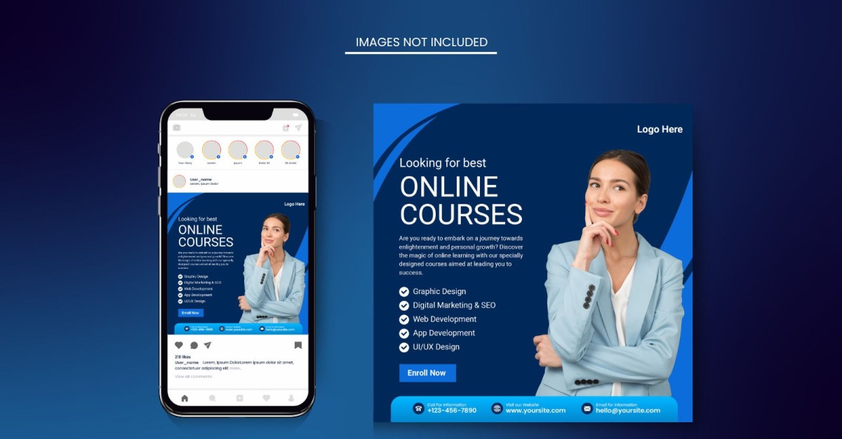 PSD Template for Online Course Promotion - TemplateMonster