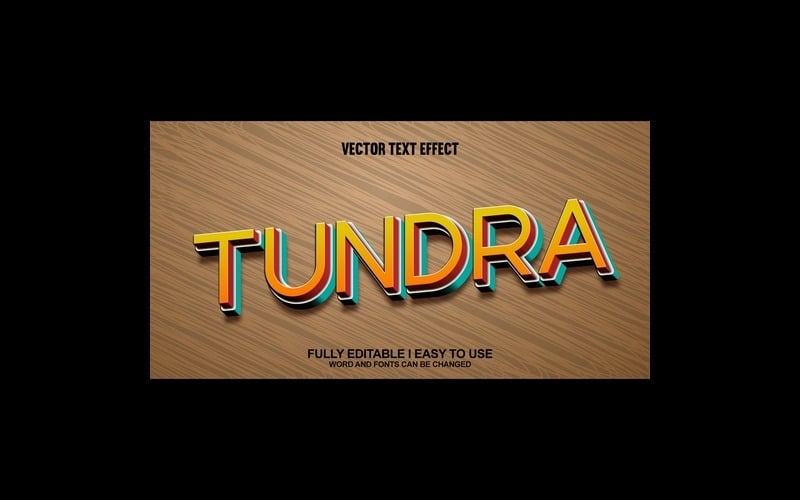 Tundra Fully Editable Vector 3D Text Effect - TemplateMonster