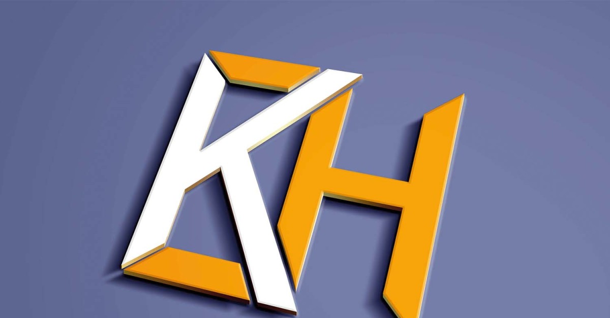 Conception de logo KH créative et minimaliste