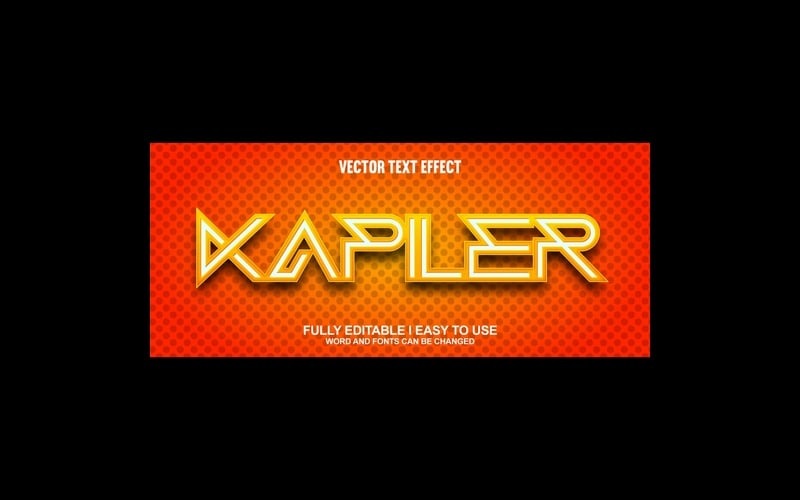 Kapiler Fully Editable Vector 3D Text Effect