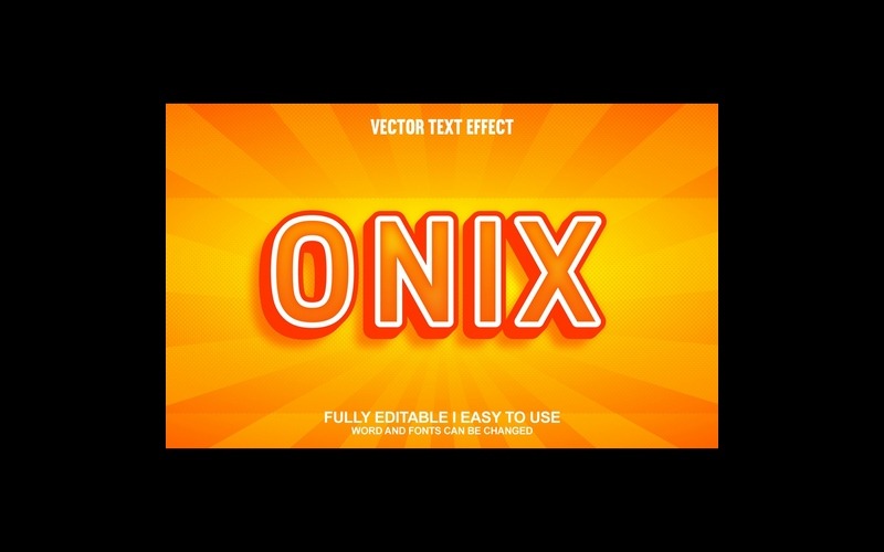 Onix Fully Editable Vector 3D Text Effect - TemplateMonster