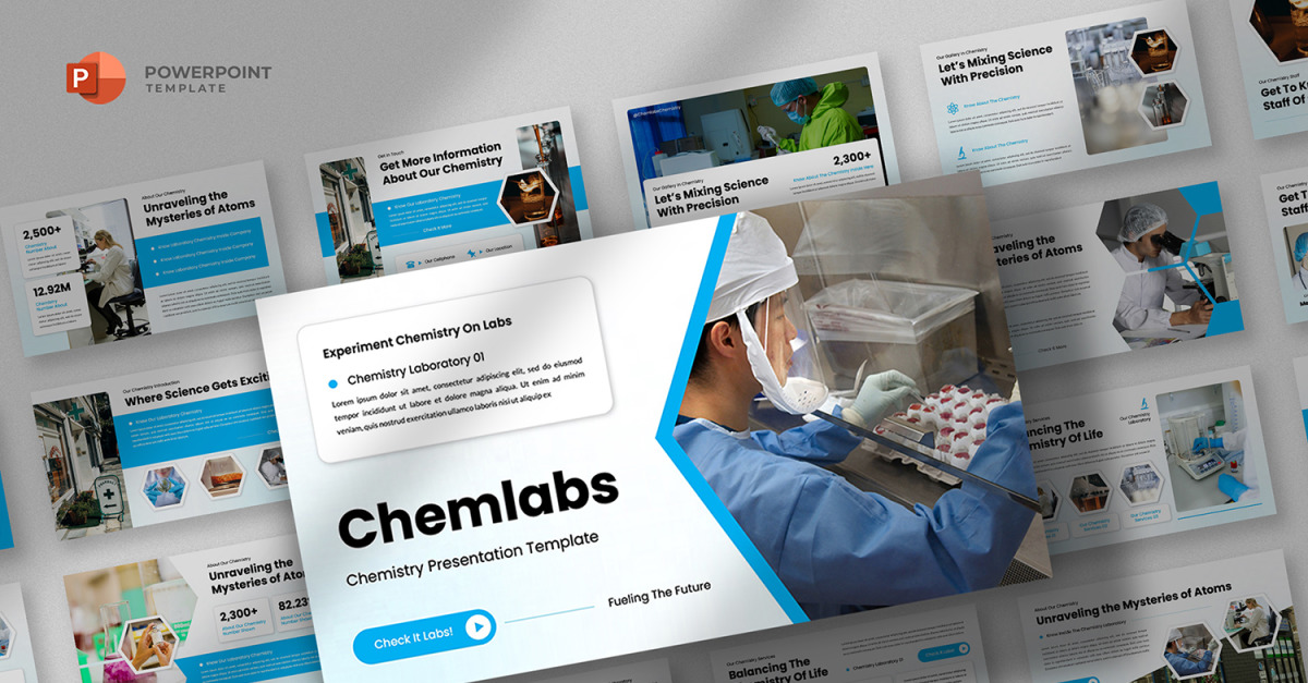 Chemlabs - Modèle PowerPoint pour laboratoire de chimie