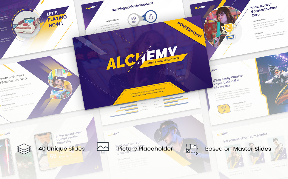 Alchemy – Modèle PowerPoint pour les jeux eSport