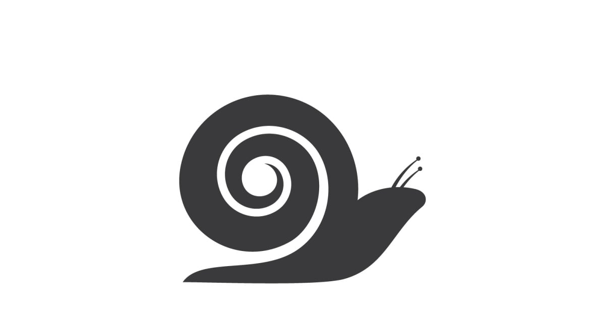 Snails logo vector on white background 6 - TemplateMonster