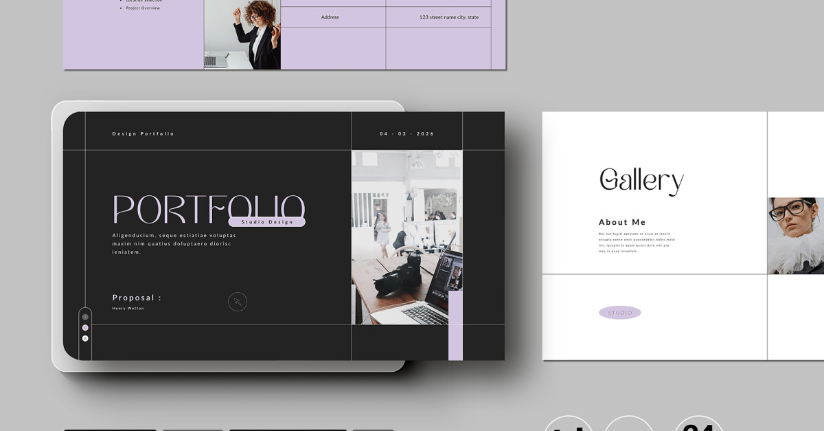 Modèle de portfolio (Canva-InDesign) - TemplateMonster