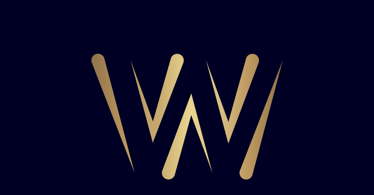 Unique style modern W letter logo design with awesome color