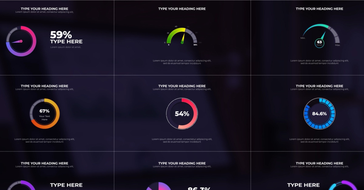 Gradient Single Chart Infographic #458432 - TemplateMonster