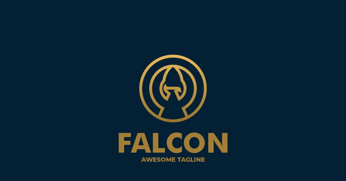 Falcon Line Art Logo Templates #458597 - TemplateMonster