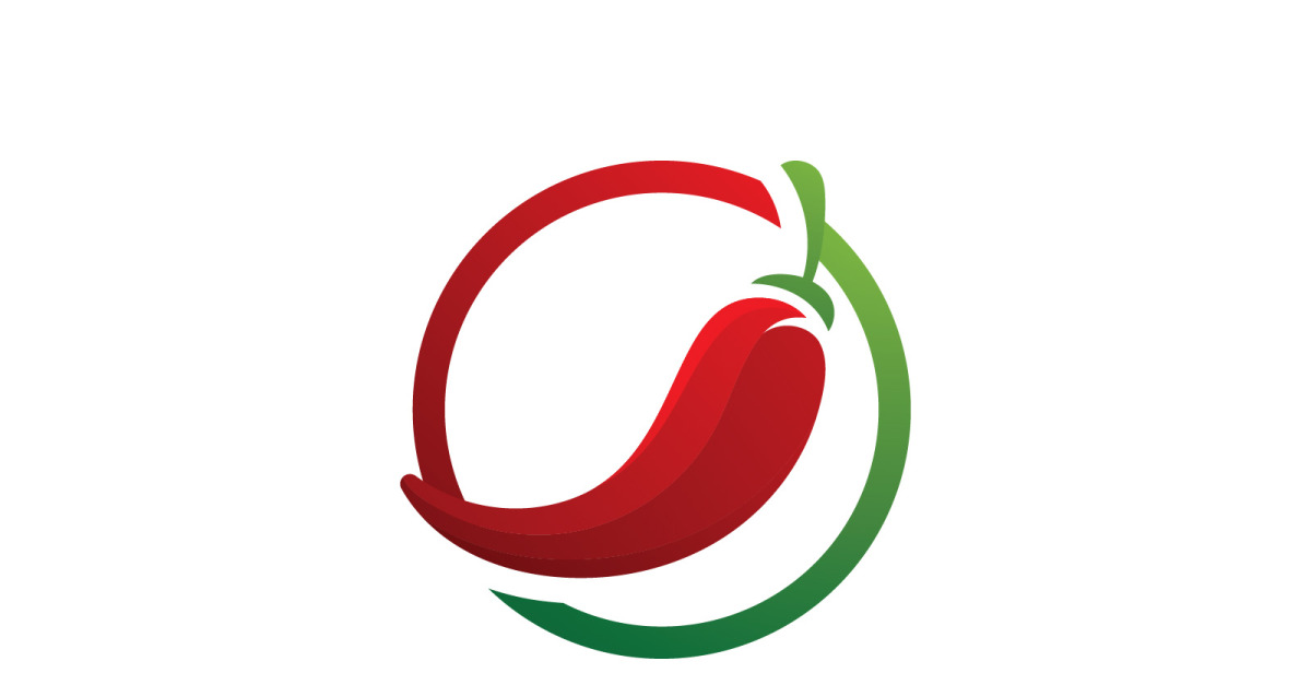 Chili logo vector Spicy food symbol template 6