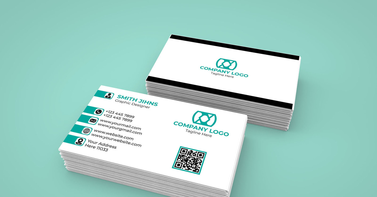 Diseño de plantilla de tarjeta de presentación moderna (cian)