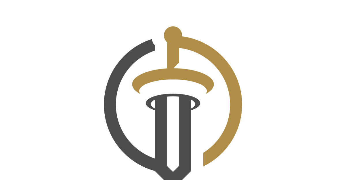 Plantilla de vector de icono de logotipo de espada 12