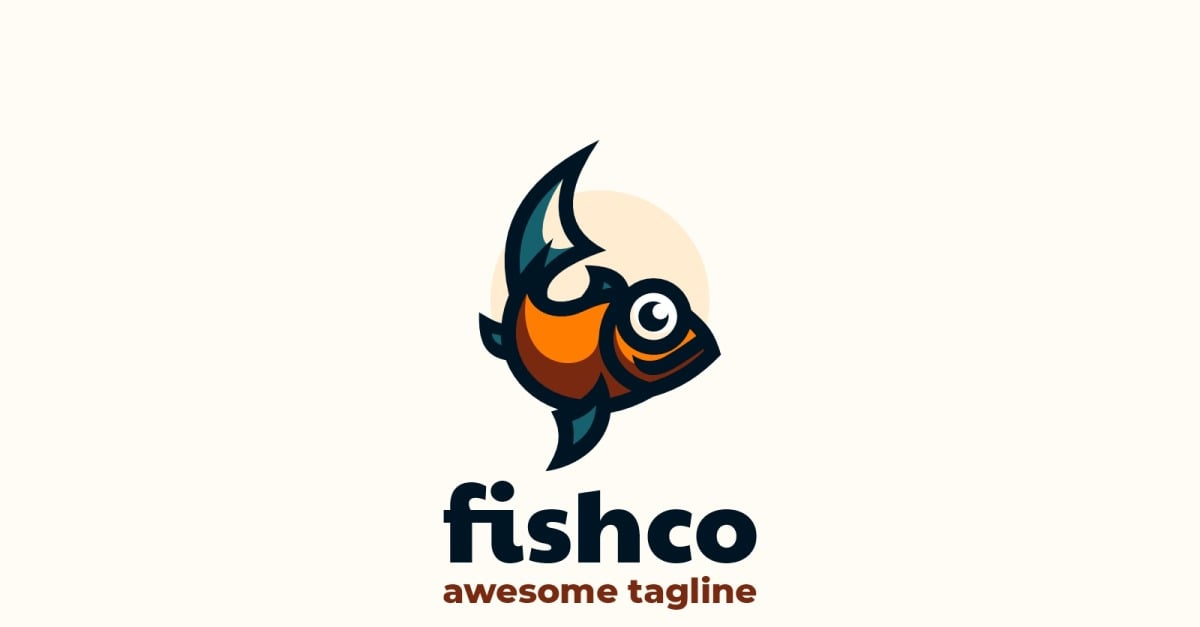 Fishco Simple Mascot Logo #461108 - TemplateMonster