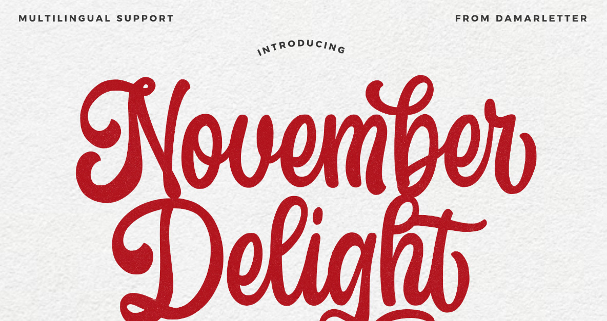 November Delight Handwriting Script #461451 - TemplateMonster