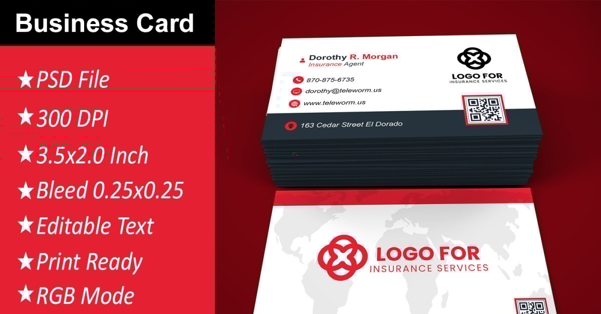 Business Card Template - E-card Template with Customizable Designs - 711