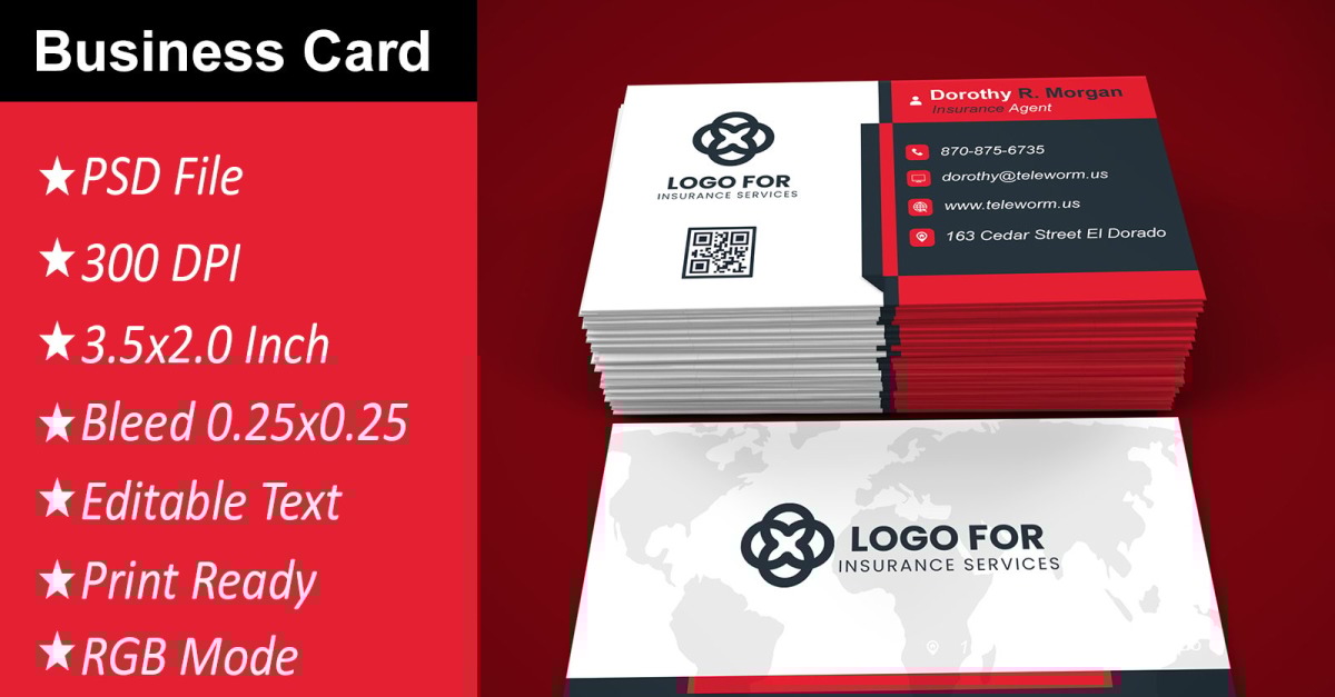 Business Card Template - E-card Template with Customizable Designs - 714