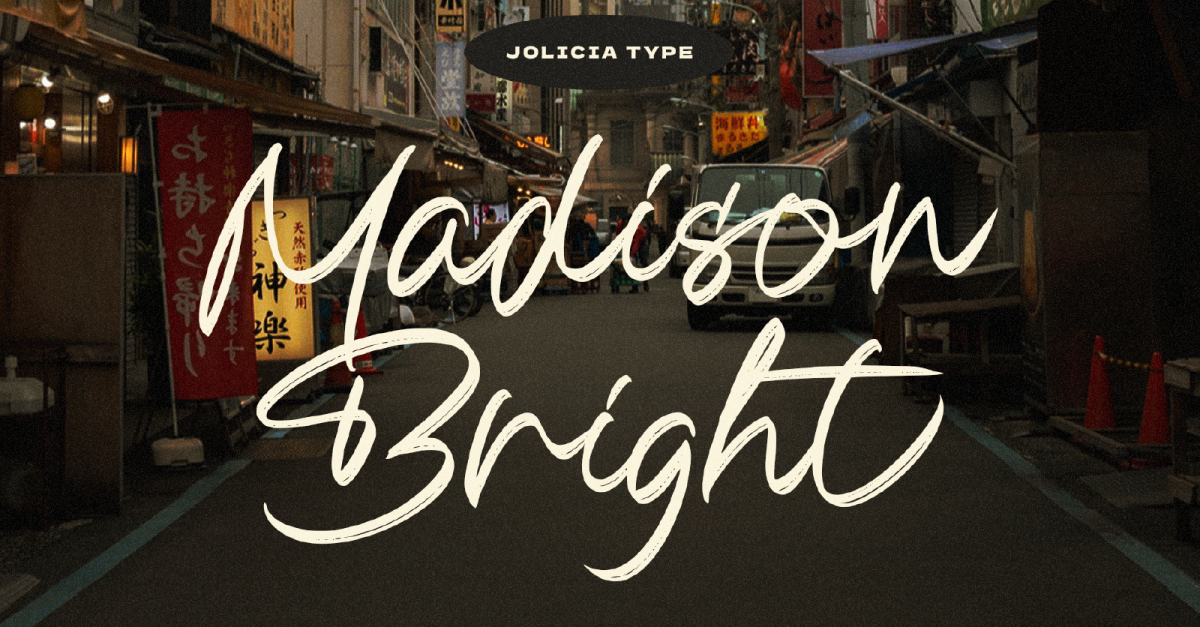 Madison Bright | Handgeschriebene Vintage Brush Font
