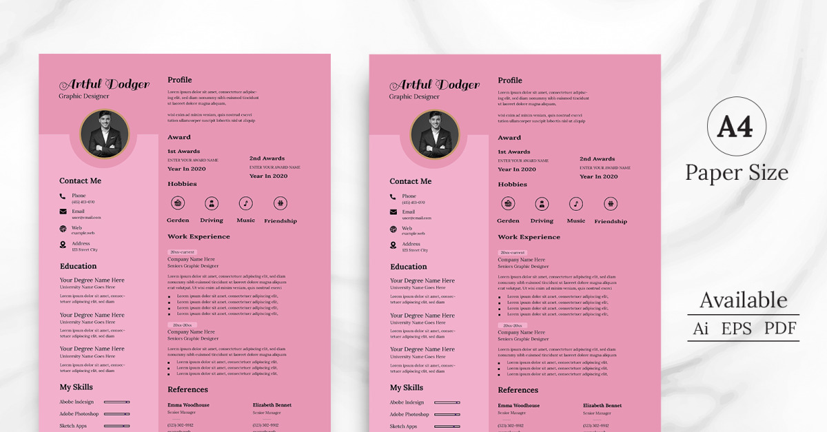 Multiple Resume Template Design #462488 - TemplateMonster