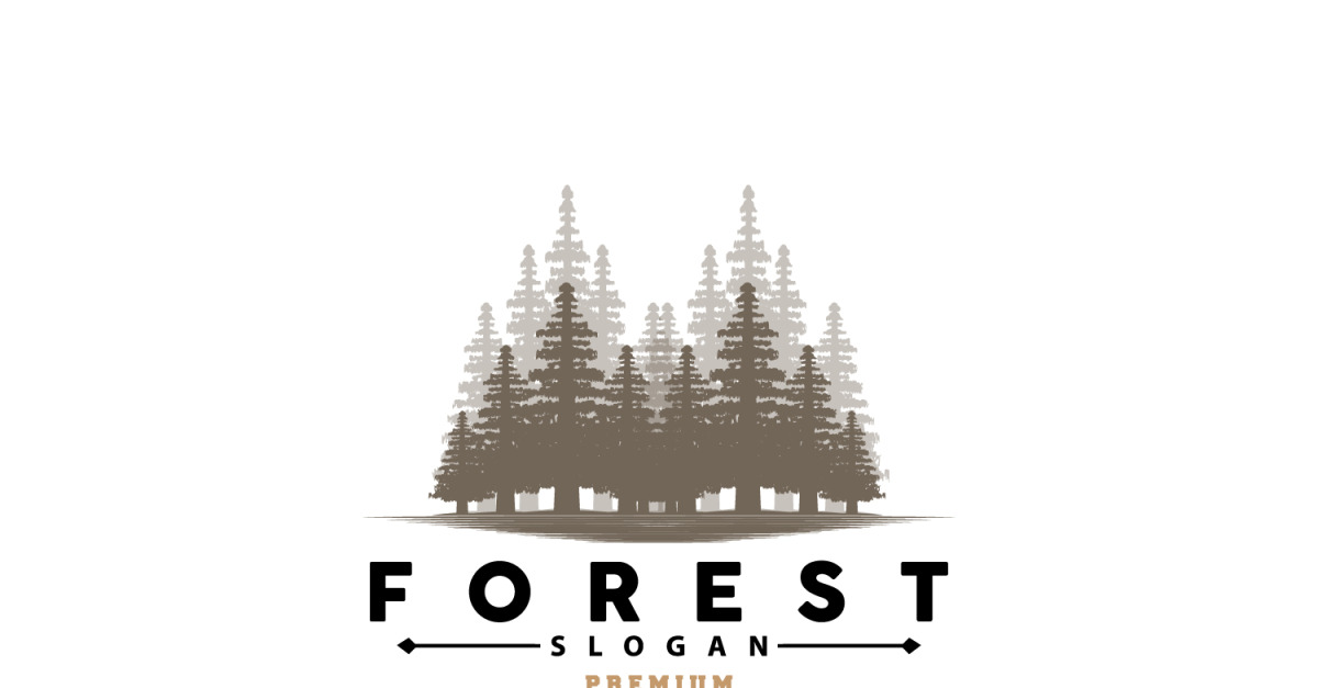 Forest Logo Vector Forest Wood Pine V3 - TemplateMonster