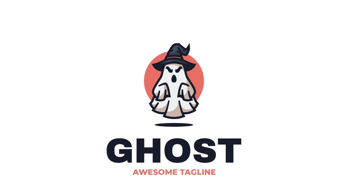 Ghost Simple Mascot Logo 1 #463098 - TemplateMonster