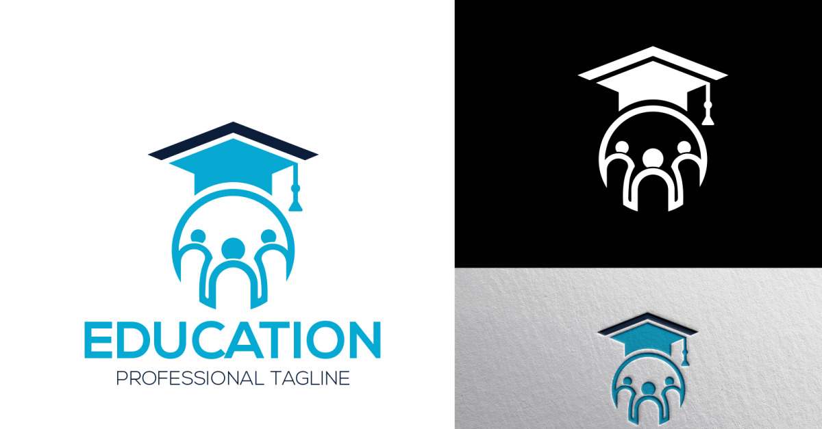 Modelo de design de logotipo de educação em vetor