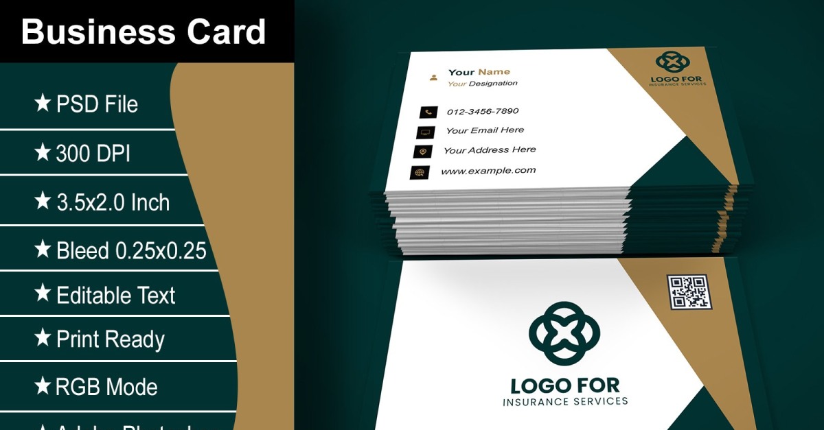 Business Card Template - E-card Template with Customizable Designs - 750