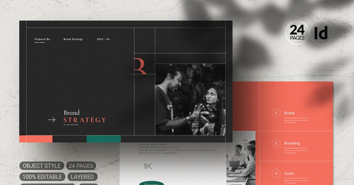 Brand Strategy Template (.Indd) #464165 - TemplateMonster