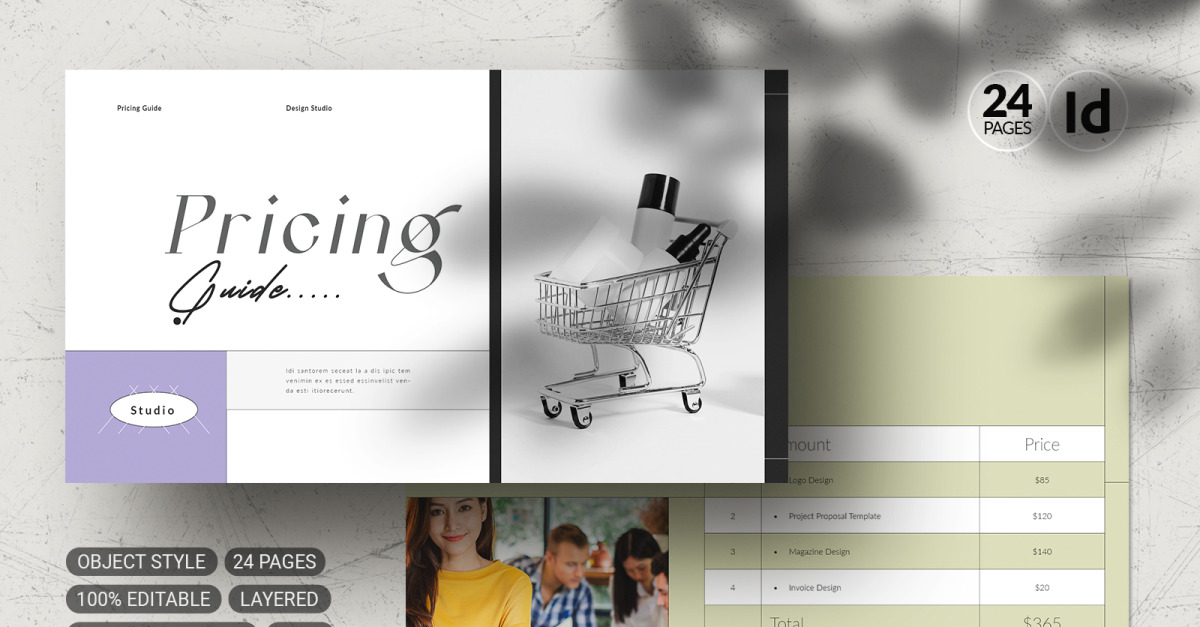 Pricing Guide Template (.indd) #464182 - TemplateMonster